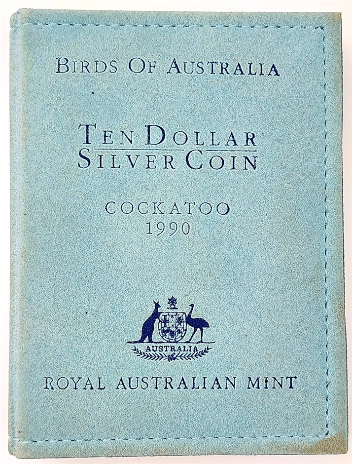 1990 Birds of Australia Cockatoo $10 Proof Coin Auction (0060-2545371 ...