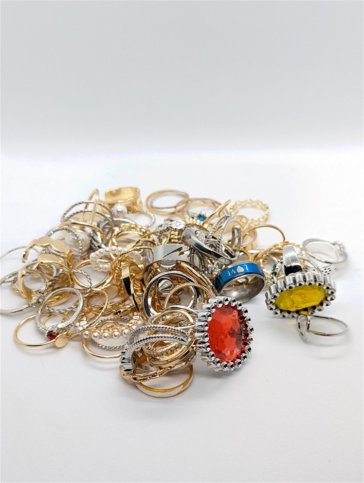 Bulk 100x assorted ring jewellery Auction (0001-2546433) | Grays Australia