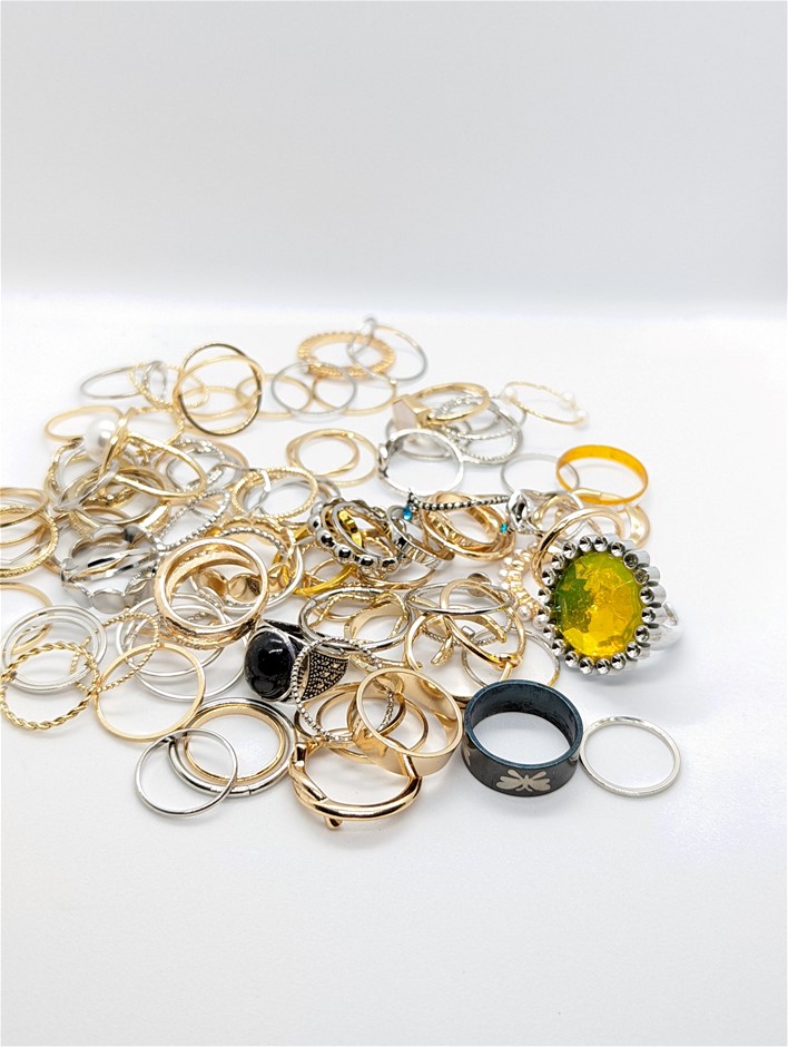 Bulk 100x assorted ring jewellery Auction (0001-2545731) | Grays Australia