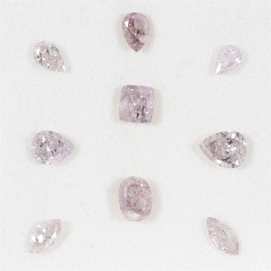 1.02ct 9-Piece Loose Pink Diamond Arrangement Auction (0001-2545960 ...