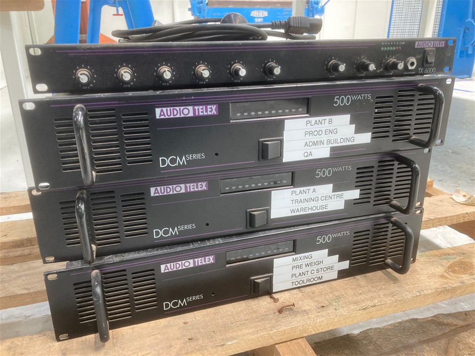 6 Channel Rack Mountable Mixer & Amplifier Auction (0007-3023072 ...
