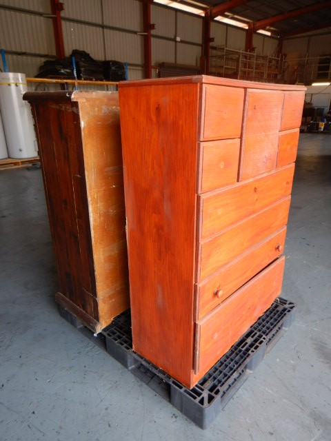 2 x Timber Tallboy Auction (0053-8015880) | Grays Australia