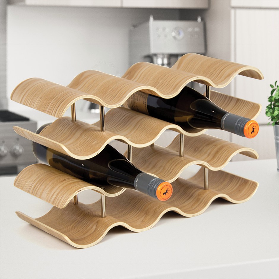 Buy Wooden Wave Wine Rack/Creative Home Grape Wine Holder Shelf Cabinet ...