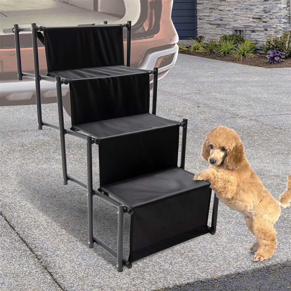 Buy Folding Pet Dog Car Boot Access Steps Ladder Stairs Strong ...