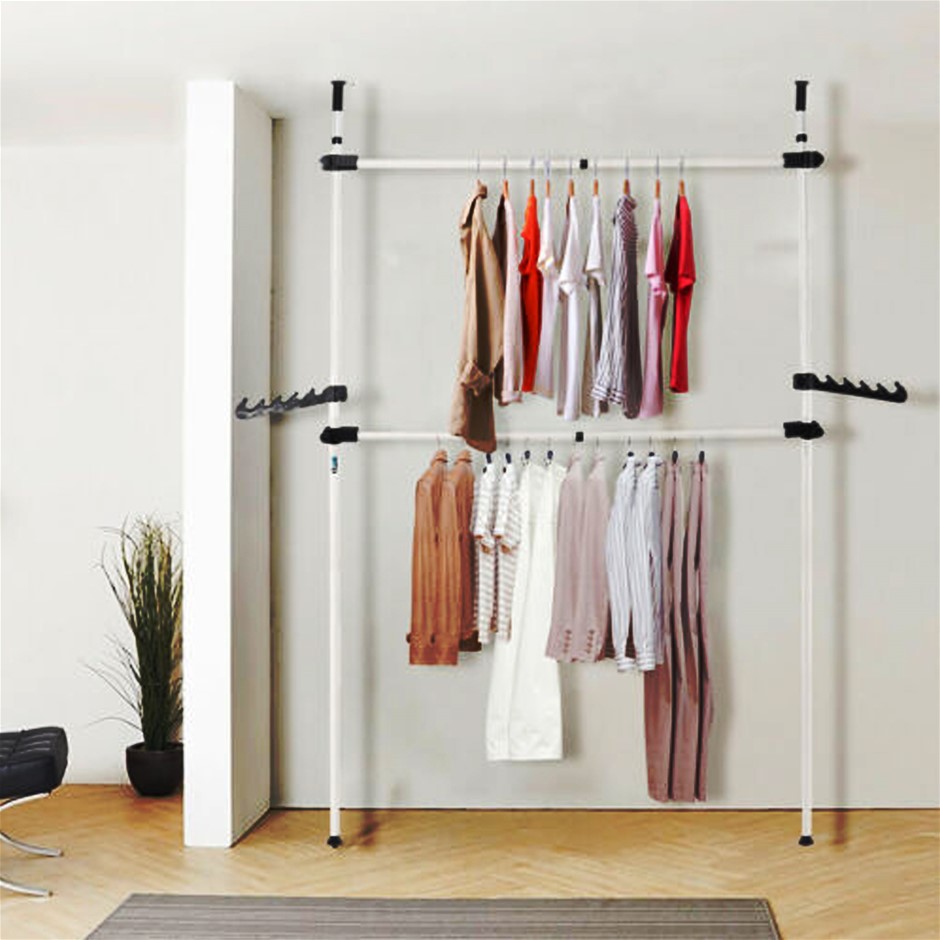 Buy Heavy Duty Adjust Clothes Storage Garment Shelf Hanging Display ...