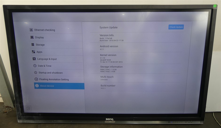 BenQ RP703 70" FHD Interactive Flat Panel LED Display Auction (0005 ...