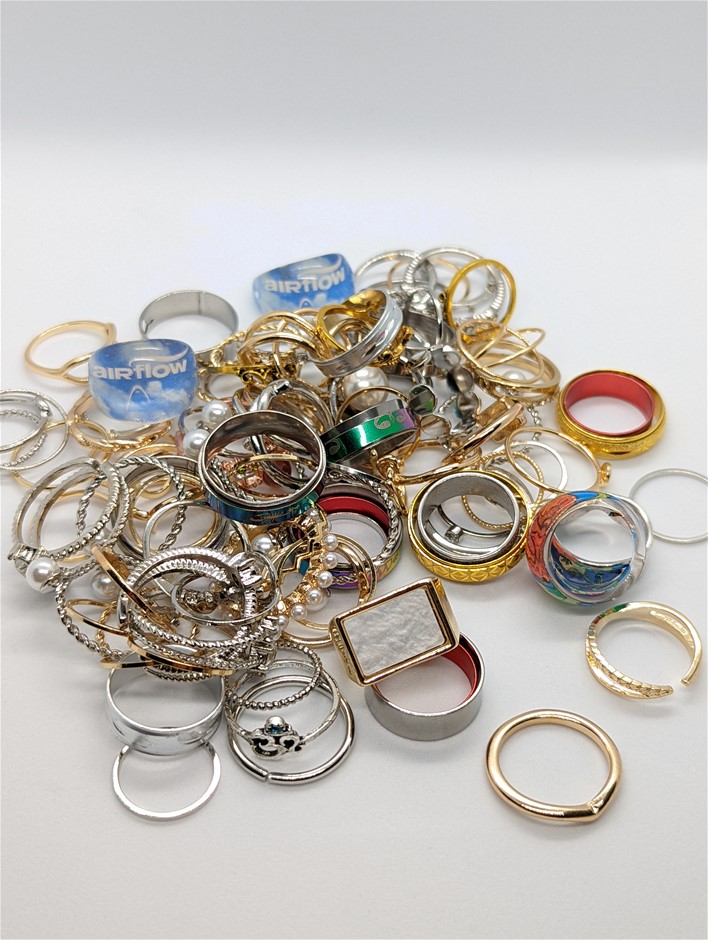 Bulk 100x assorted ring jewellery