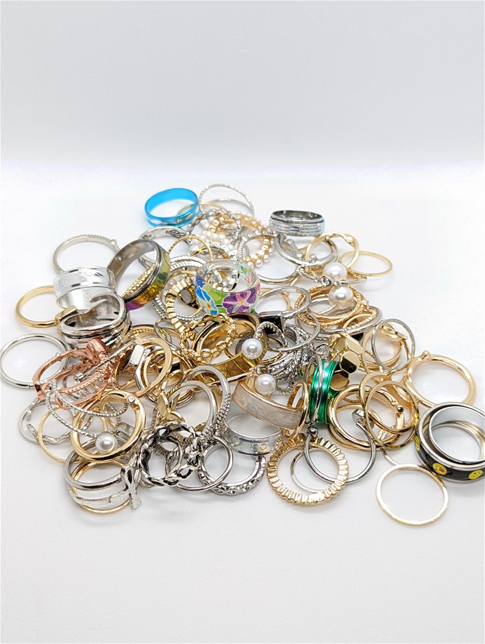 Bulk 100x assorted ring jewellery Auction (0001-2547059) | Grays Australia