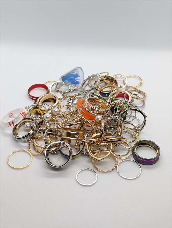Bulk 100x assorted ring jewellery Auction (0001-2547063) | Grays Australia