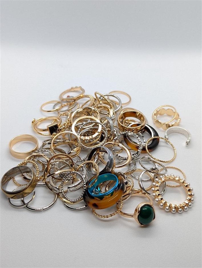Bulk 100x assorted ring jewellery Auction (0001-2546277) | Grays Australia