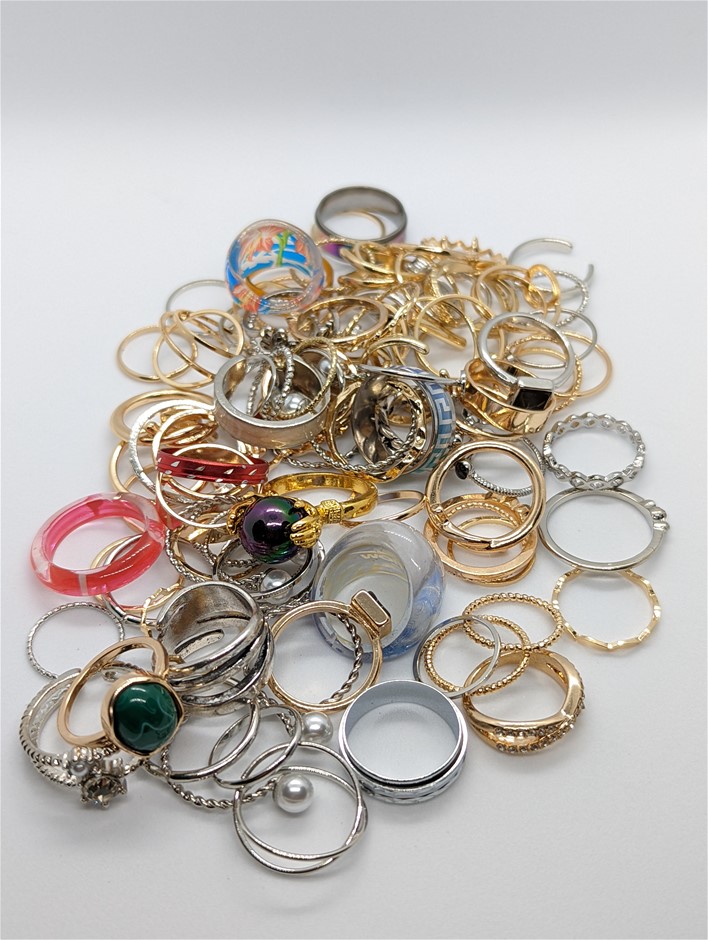 Bulk 100x assorted ring jewellery Auction (0001-2548465) | Grays Australia