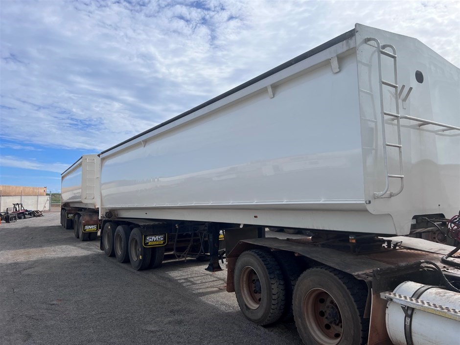 2008 RWT Tri Axle Grain Tipper Lead Trailer with Dog Tipper Trailer ...