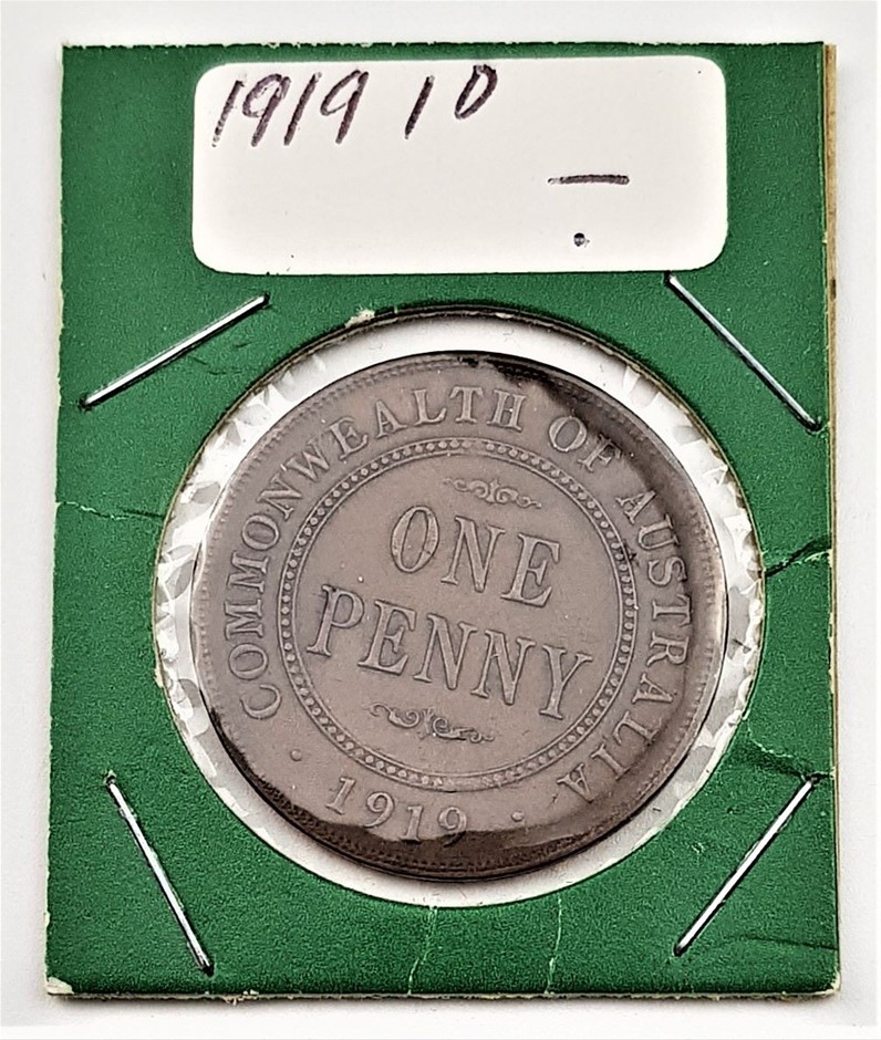 1919 Penny with dot below scroll Auction (0058-2546396) | Grays Australia