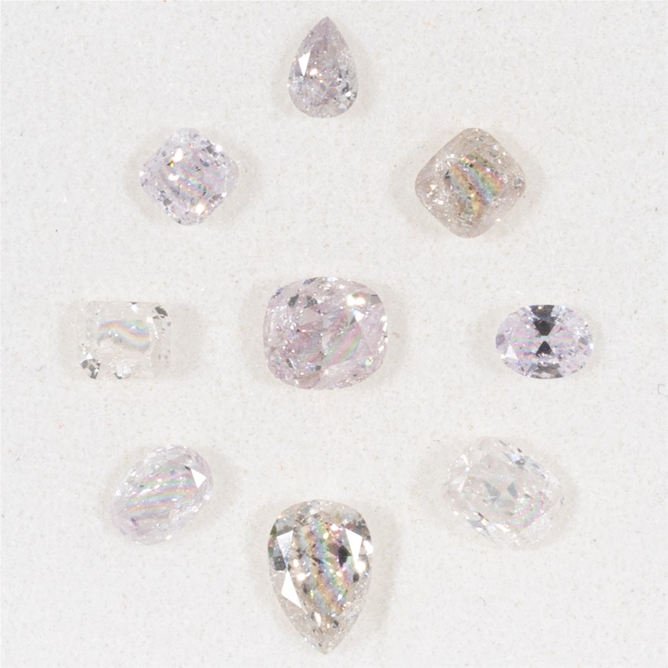 1.02ct 9-Piece Loose Pink Diamond Arrangement Auction (0001-2548191 ...