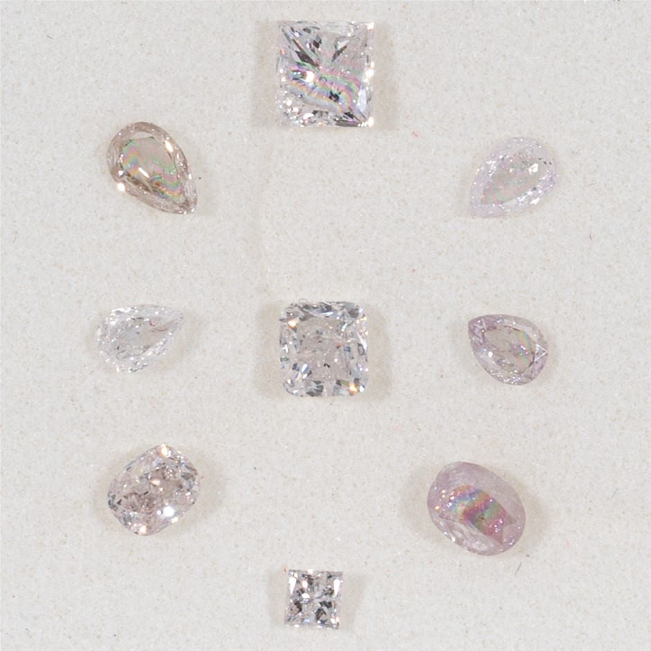 1.03ct 9-Piece Loose Pink Diamond Arrangement Auction (0002-2546551 ...