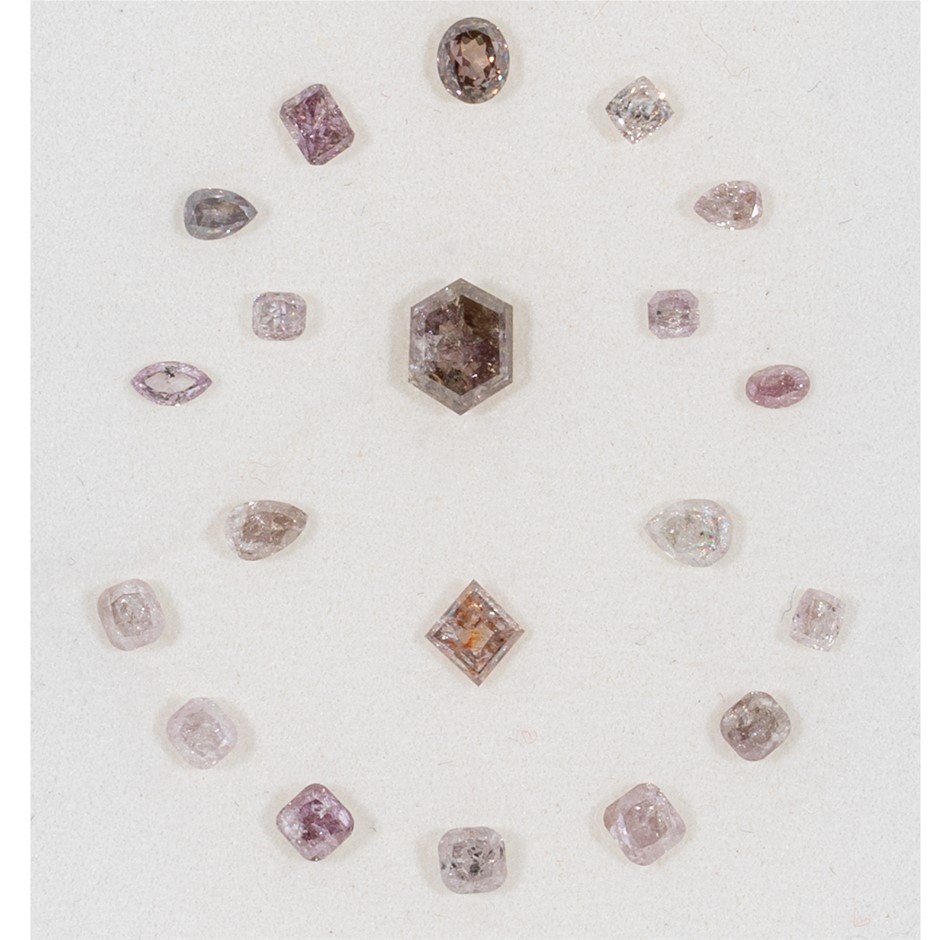 3.02ct 20-Piece Stunning Loose Pink Diamond Collection Auction (0001 ...