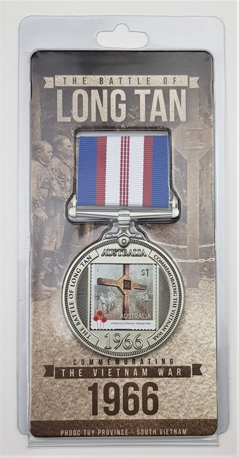 The Vietnam War 'The Battle of Long Tan' Commemorative Medallion ...