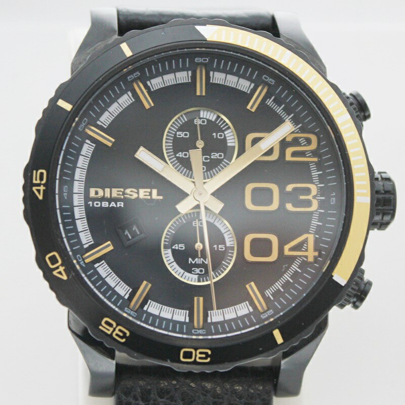 Designer Diesel Double Down Chronograph Black Men's Watch. Auction ...