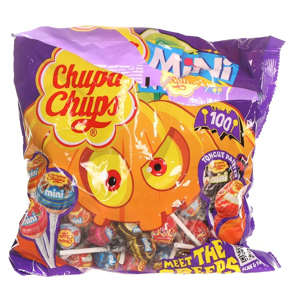 3 x CHUPA CHUPS Mini 100pk, 600g. NB: Damaged packaging, some may be ...