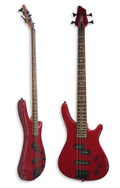 Buy Freedom Bass Guitar With 3 Single Coil Pick-Ups - Red | Grays Australia