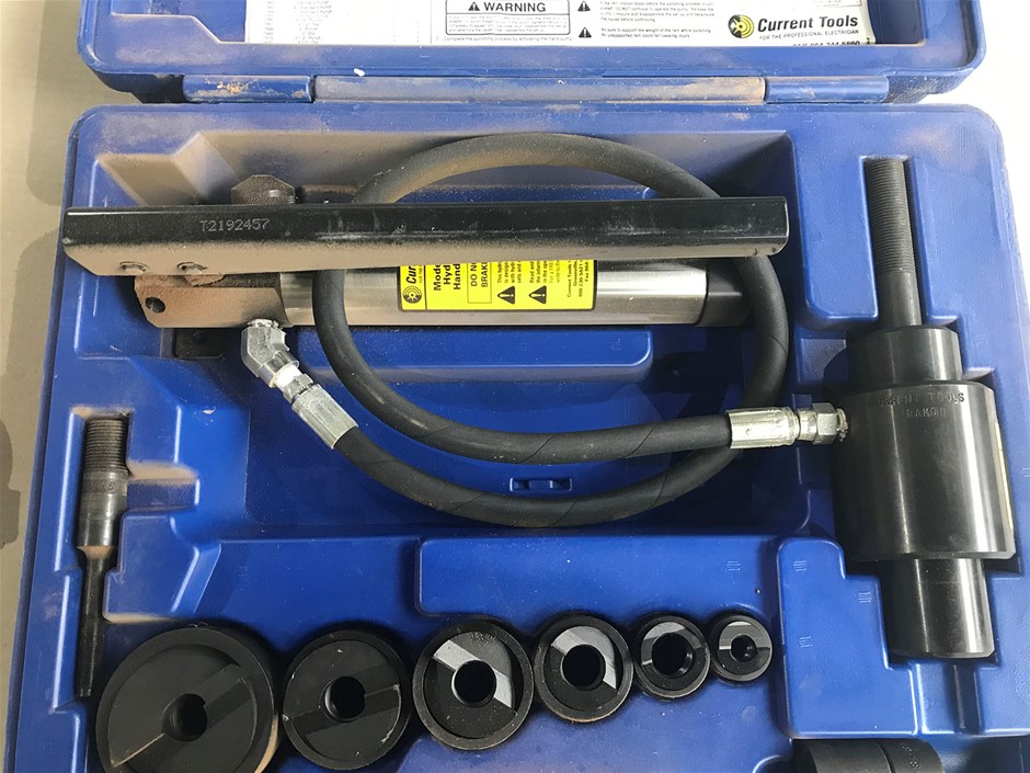Hydraulic Sheet Metal Punch Knockout Set 152PM Current Tools Auction ...