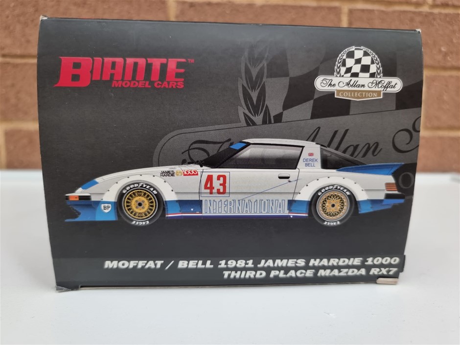 Moffat/Bell 1981 James Hardie 1000 3RD Mazda RX-7 #43, 1/18 Scale Model ...
