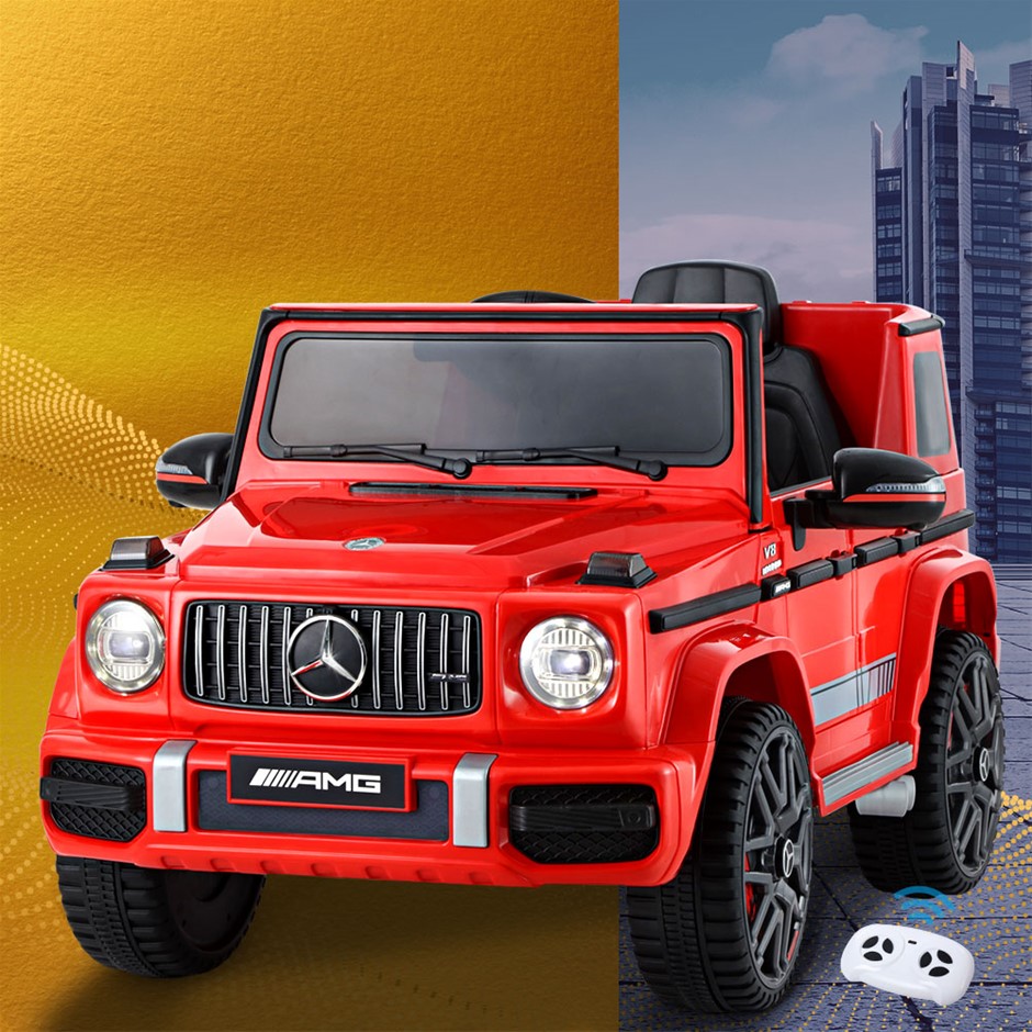 Buy Kids Ride On Car Mercedes-Benz Licensed Toys 12V Battery Red Cars ...