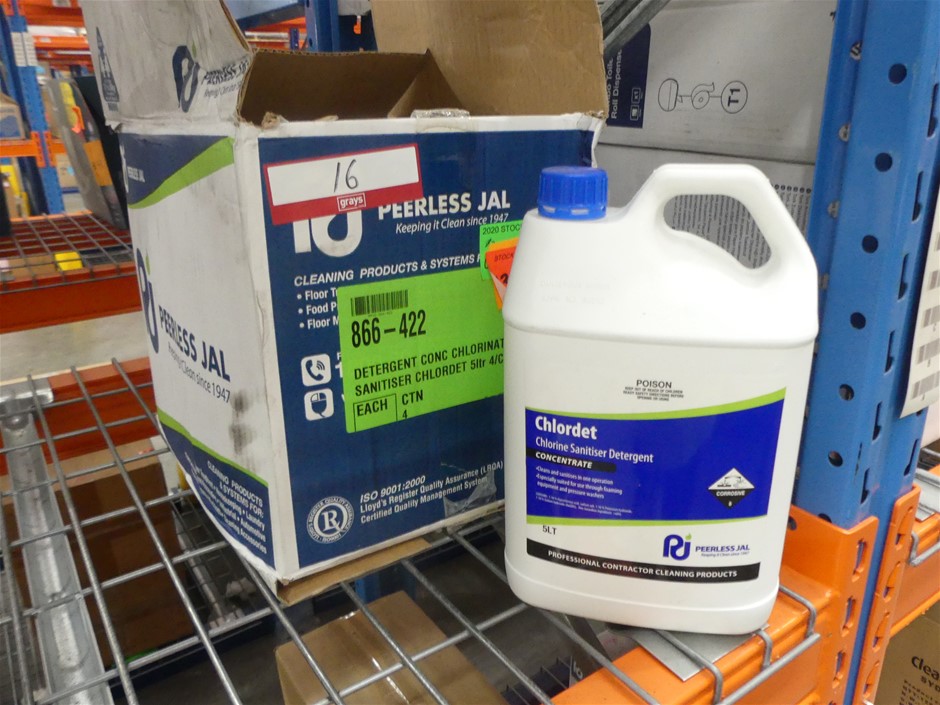 Qty 4 x DETERGENT CONC CHLORI Auction (0016-3023419) | Grays Australia