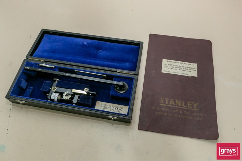 Fixed Index Planimeter Short Arm Unit including Case and Manual Auction ...