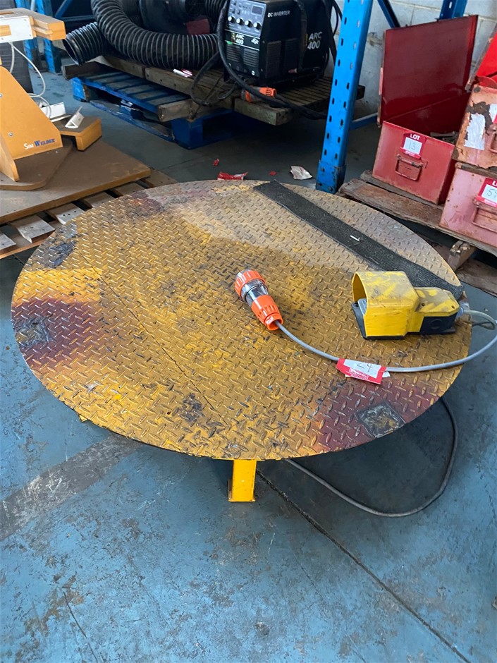 Pallet Turntable Rotating Table, 415 Volt Electric Drive Auction (0024 ...
