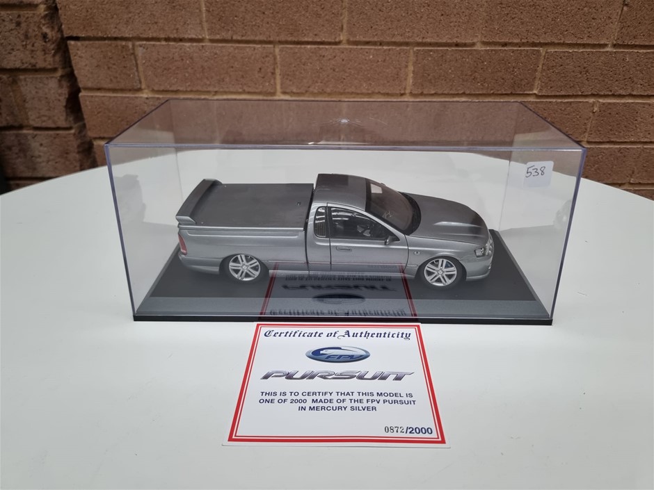 “Mercury Silver” FPV Pursuit Ute With Black Trim 1/18 Scale Model Car ...