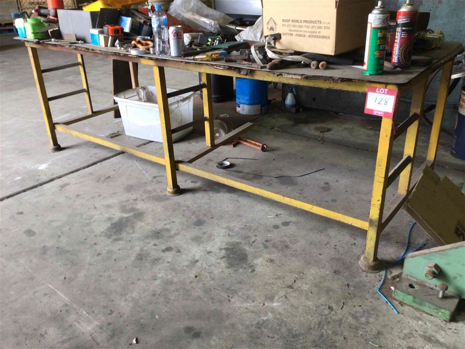 1x Fabricated Steel Workbench Auction (0128-7041622) | Grays Australia