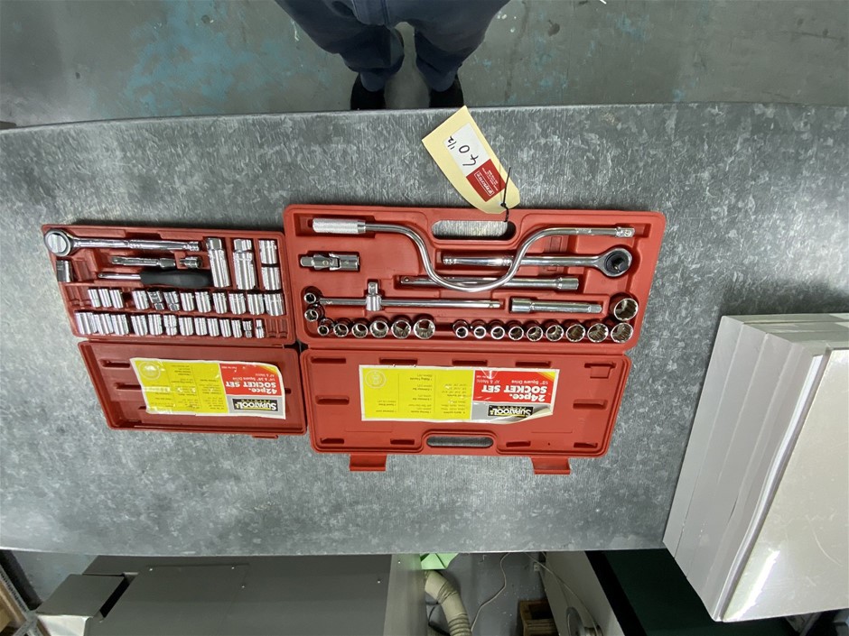 SUPATOOL 24 Pce socket set and a SUPATOOL 42 Pce socket set (6 missing ...