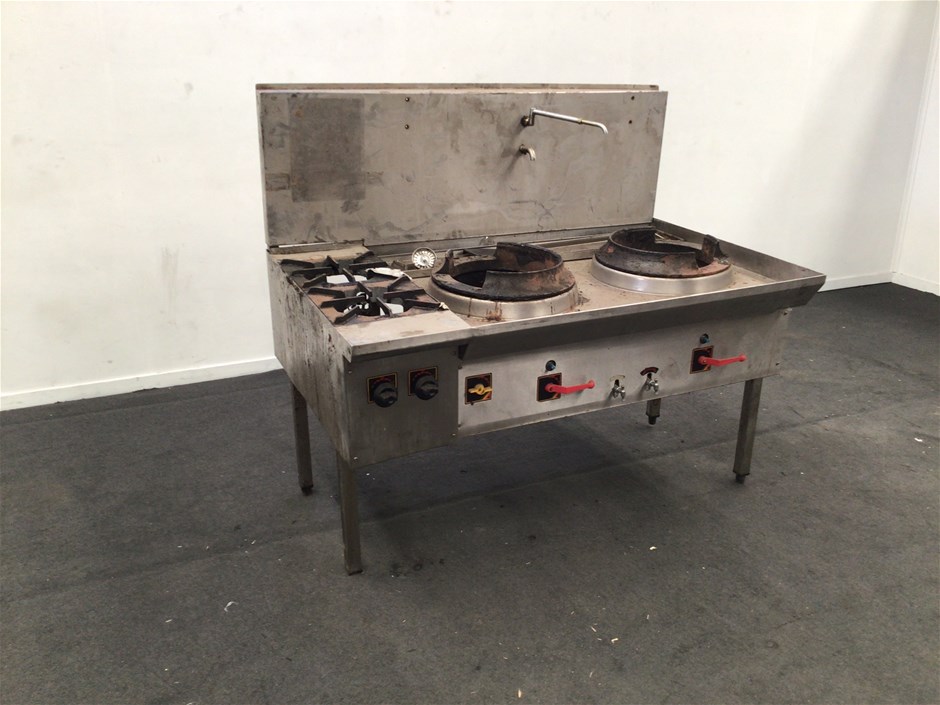 2 Burner Wok Table Auction (0024-7043527) | Grays Australia