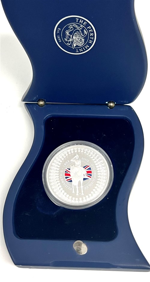 Perth Mint 2002 "The Queens Golden Jubilee "$1 Coin Auction (0004 ...