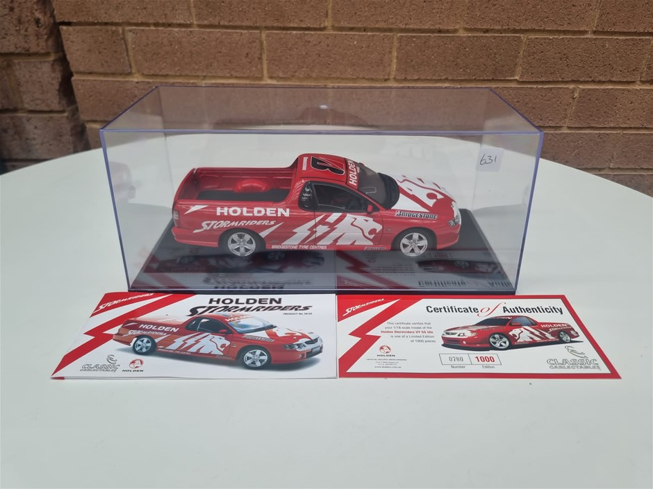 “Stormriders” Holden VY SS Ute Red Black Trim 1/18 Scale Model Car ...