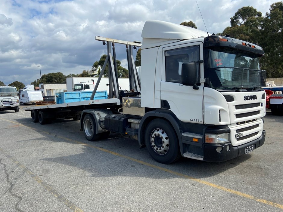 2007 Scania P310 4x2 Prime Mover with 2004 Full Tilting Trailer Auction ...