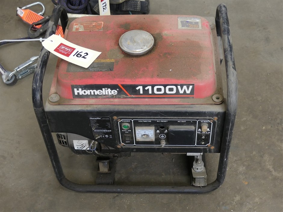 Homelite 1100W Portable Generator Auction (0162-5050732) | Grays Australia