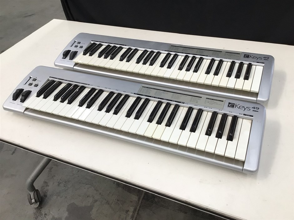 2 x Evolution eKeys 49 USB MIDI Keyboards Auction (0084-3023820 ...