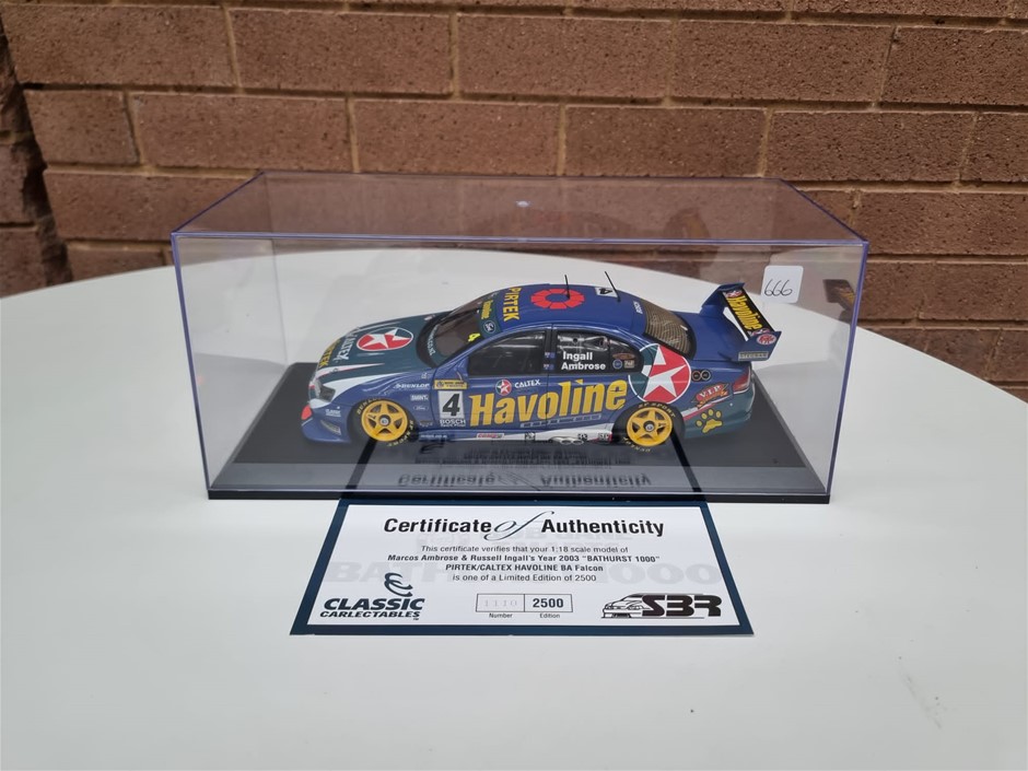 M.Ambrose/R.Ingalls 2003 Bathurst 1000 BA Falcon #4 1/18 Scale Model ...