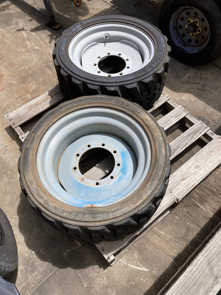 2x Used Genie GS2668RT Scissor Lift Wheels & Tyres (Mackay) Auction ...