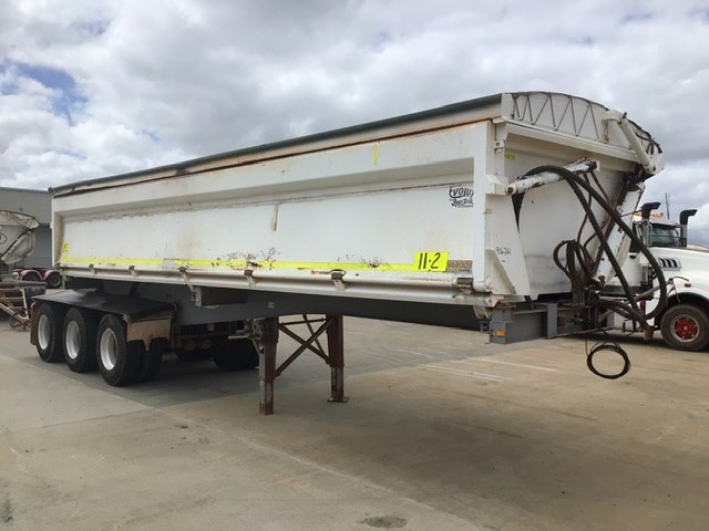 2012 Bruce Rock Engineering BRE TRI350 Triaxle Side Tipper Trailer ...