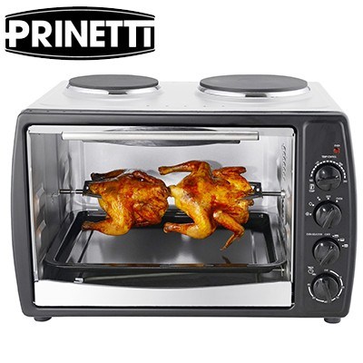Buy Prinetti 45L Electrical Oven with Dual Hotplates- Silver | Grays ...
