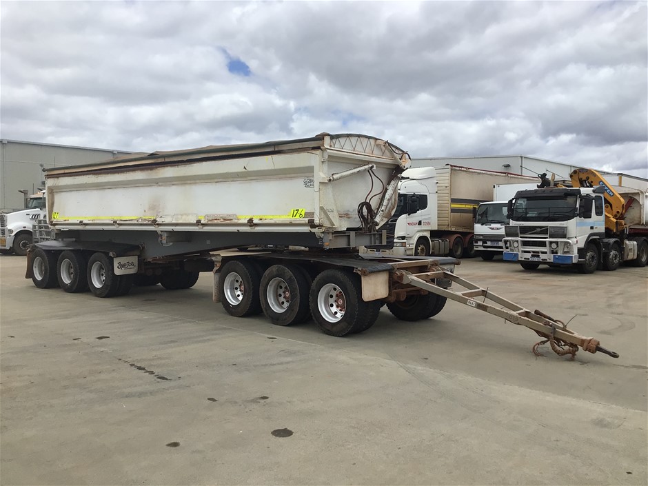 2012 Bruce Rock Triaxle Side Tipper Trailer & Dolly Auction (0013 ...