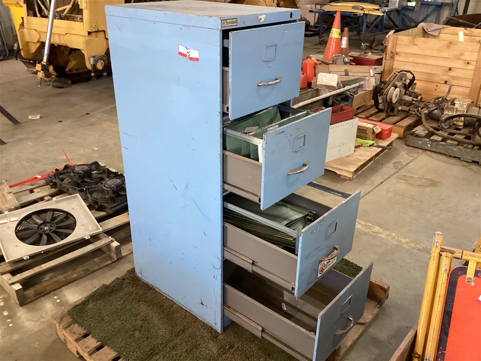 1 x 4 Draw Filing Cabinet Auction (0200-3022838) | Grays Australia