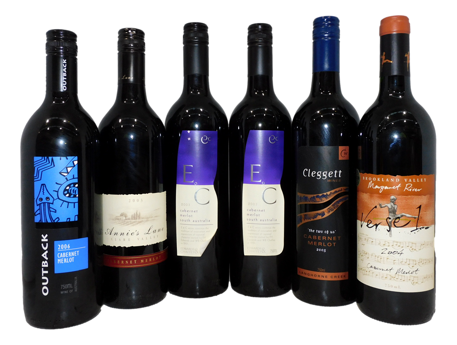 Pack of Assorted Cabernet Merlot (6x 750mL) Auction (0024-10717240 ...