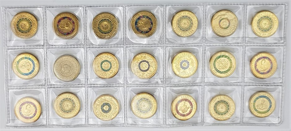Commemorative Coloured $2 Coins in Sheet x 21 Auction (0009-2549081 ...
