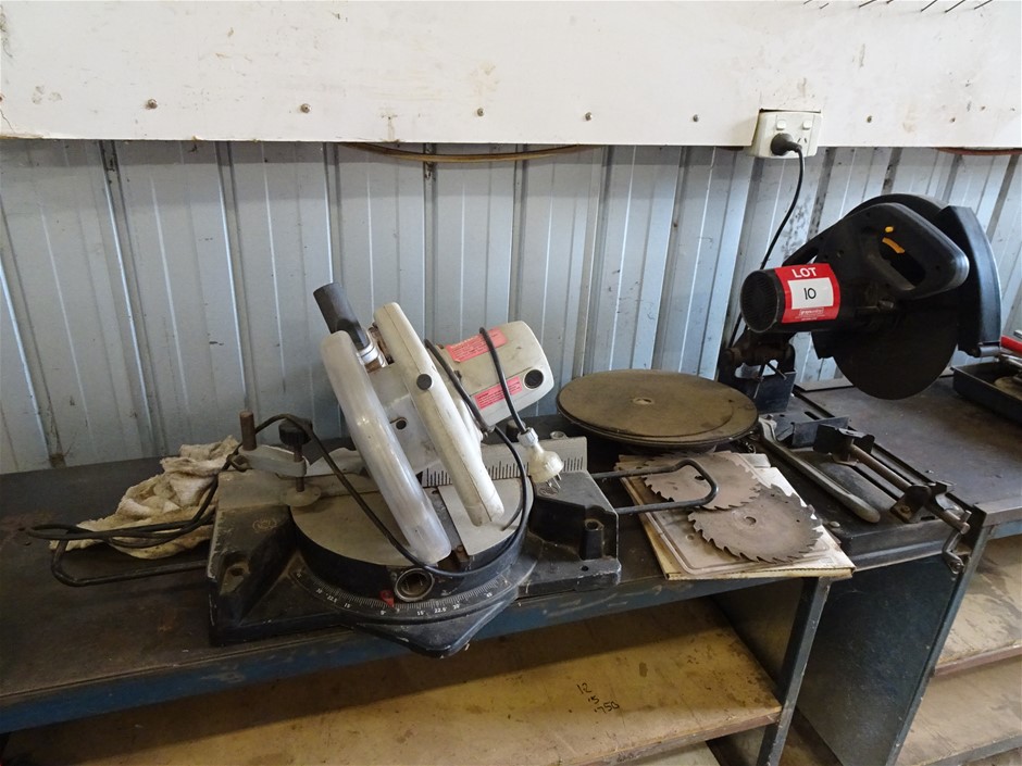 Ozito Sliding Compound Mitre Saw, Super Works Steel Drop Saw Auction ...