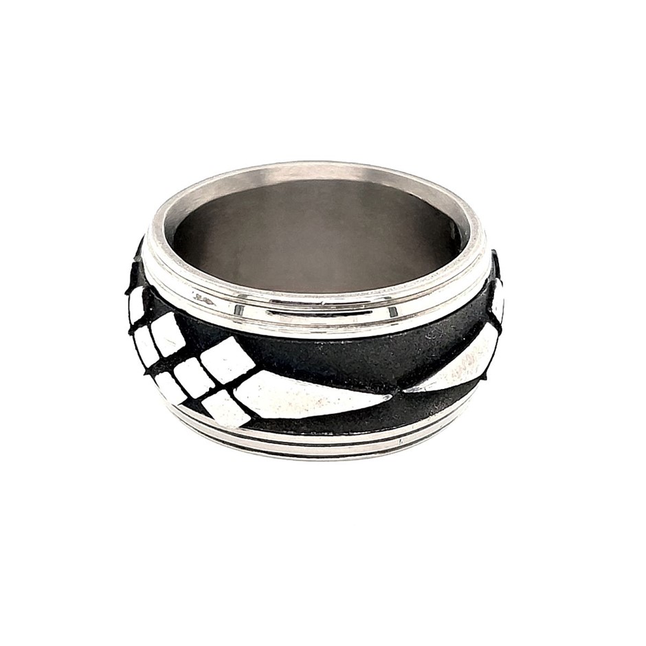 SOHO S/Silver Titanium Rio Ring Auction (0018-2552882) | Grays Australia