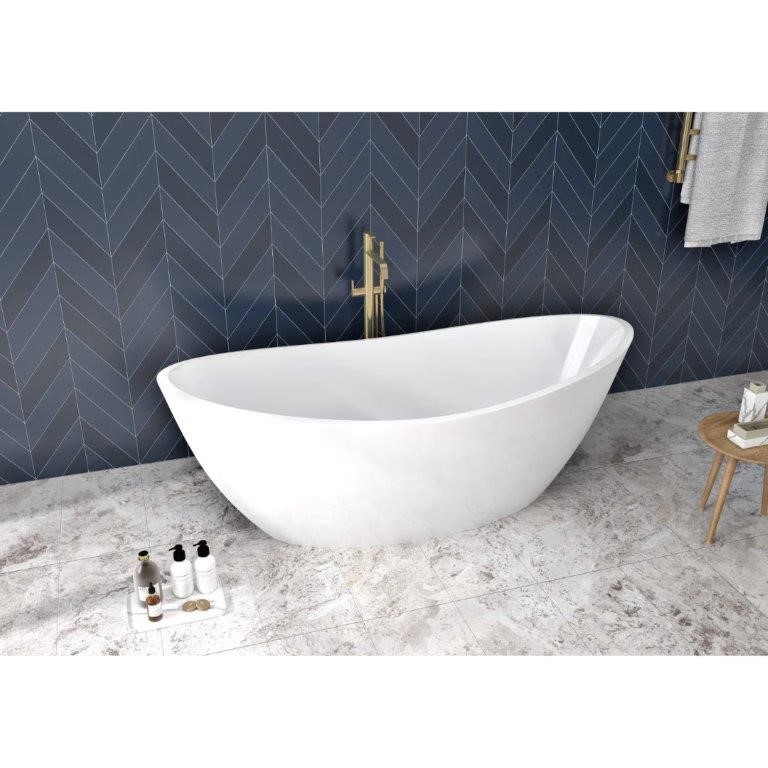 Vizzini Arctic Freestanding Bath Gloss White 1500mm Auction (0012 ...